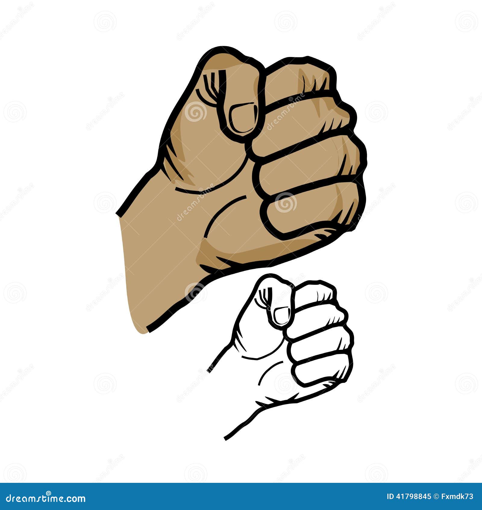 Croquis de poing illustration de vecteur. Illustration du puissant ...