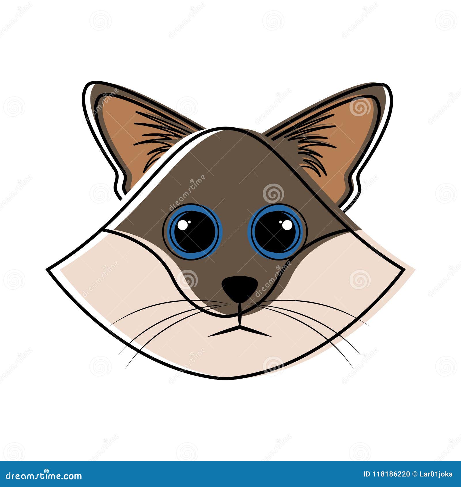 Croquis Mignon D'avatar De Chat Illustration de Vecteur - Illustration ...