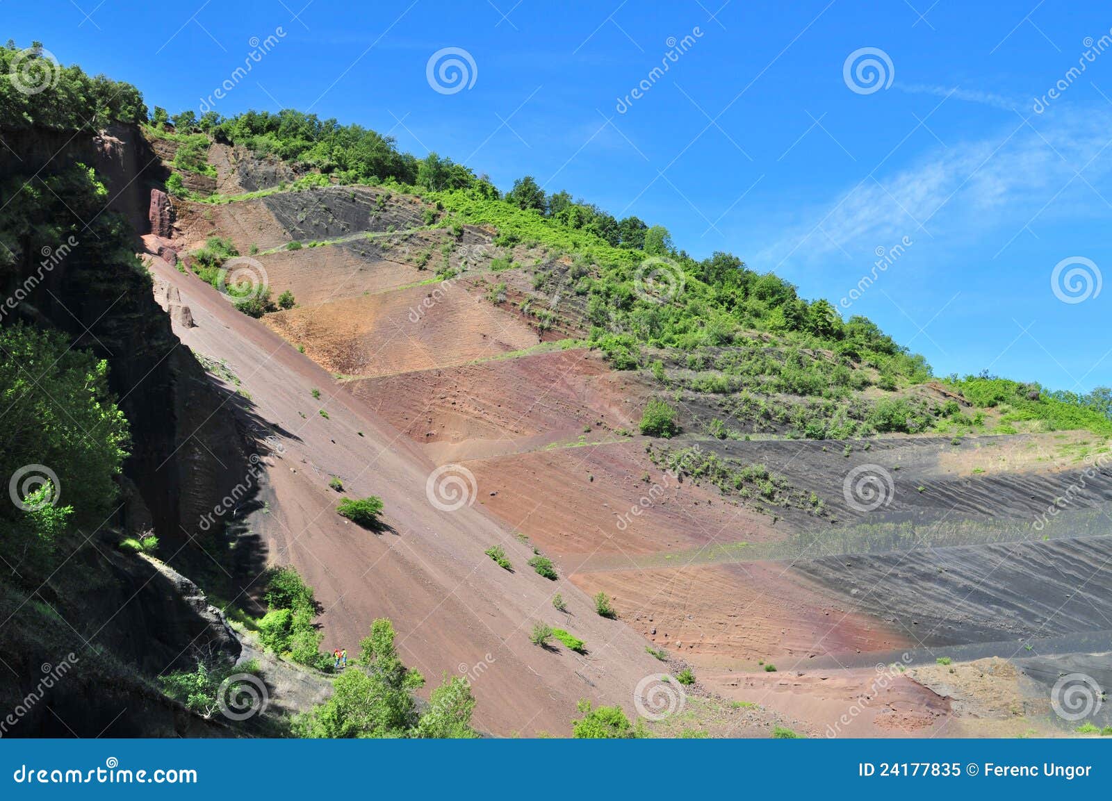 Croscat volcano stock image. Image of catalonia, stratum - 24177835