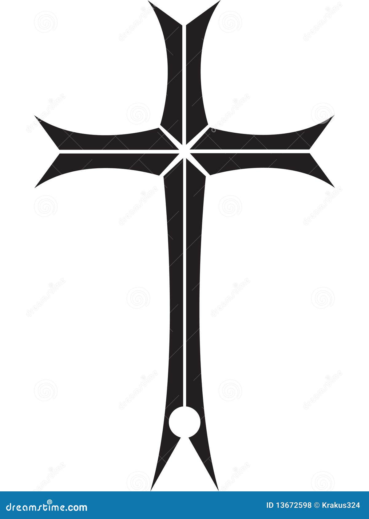 Cross stock illustration. Illustration of style, lace - 13672598