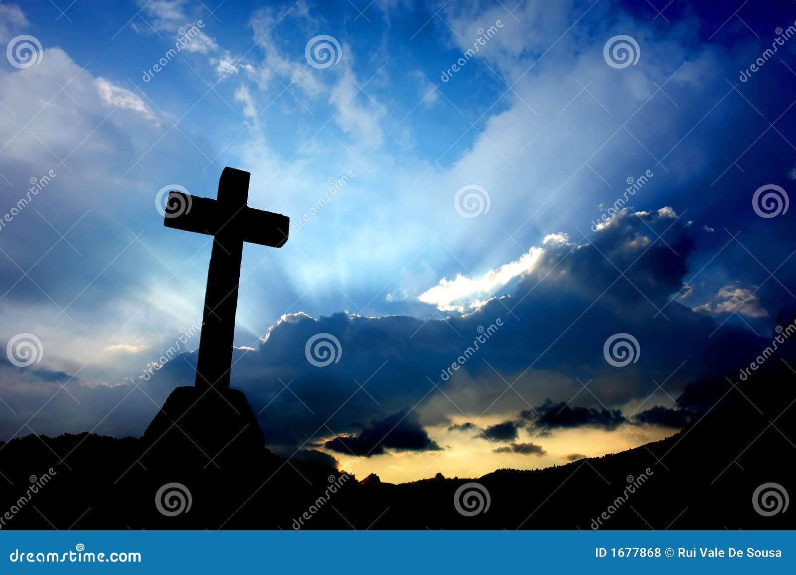 Cross stock photo. Image of clouds, christ, divine, outdoor - 1677868