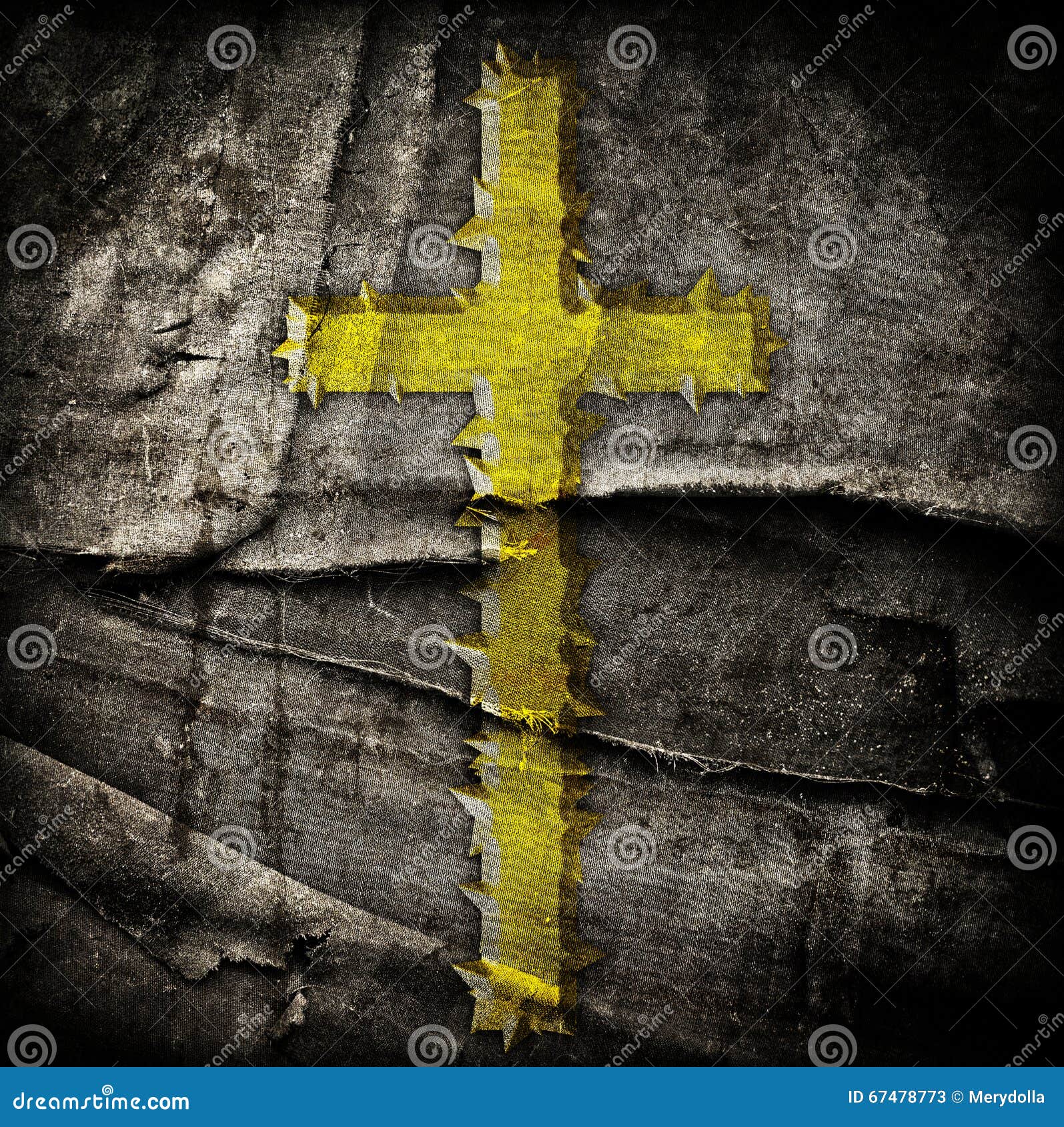 Cross on Abstract Grunge Background Stock Illustration - Illustration ...