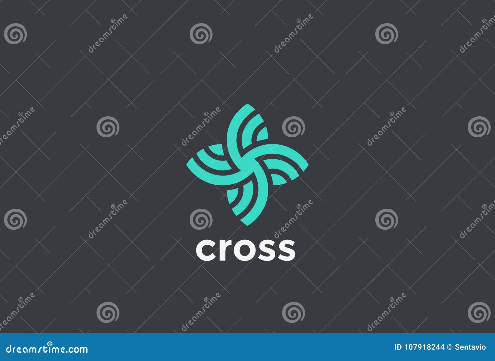 Cross Abstract Shape Logo Design Template Stock Illustration ...