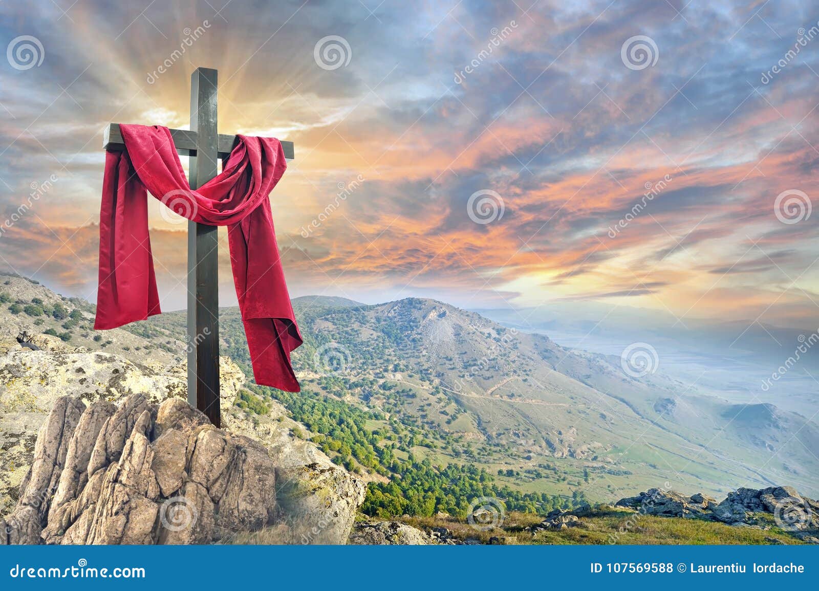Cross Against the Dramatic Sky Stock Photo - Image of christian, bible ...