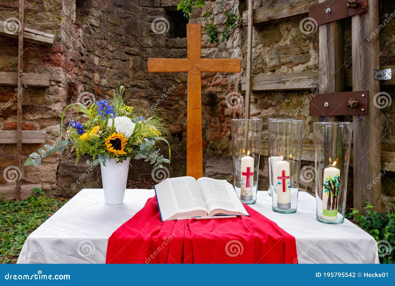 Cross with an Altar for God Stock Photo - Image of cross, christian ...