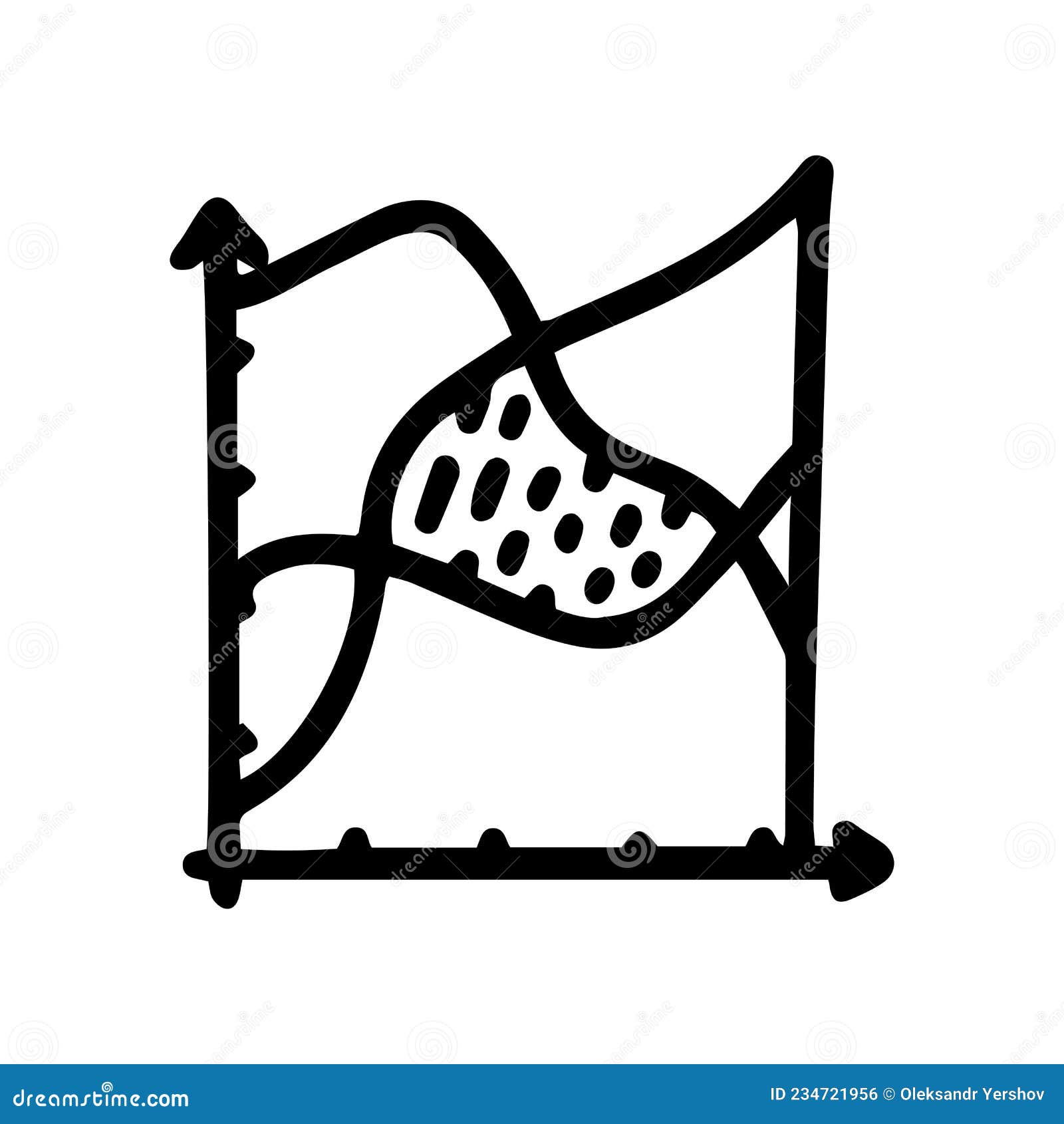 Area Chart, Graph. Simply Color Editable. Vector Illustration ...