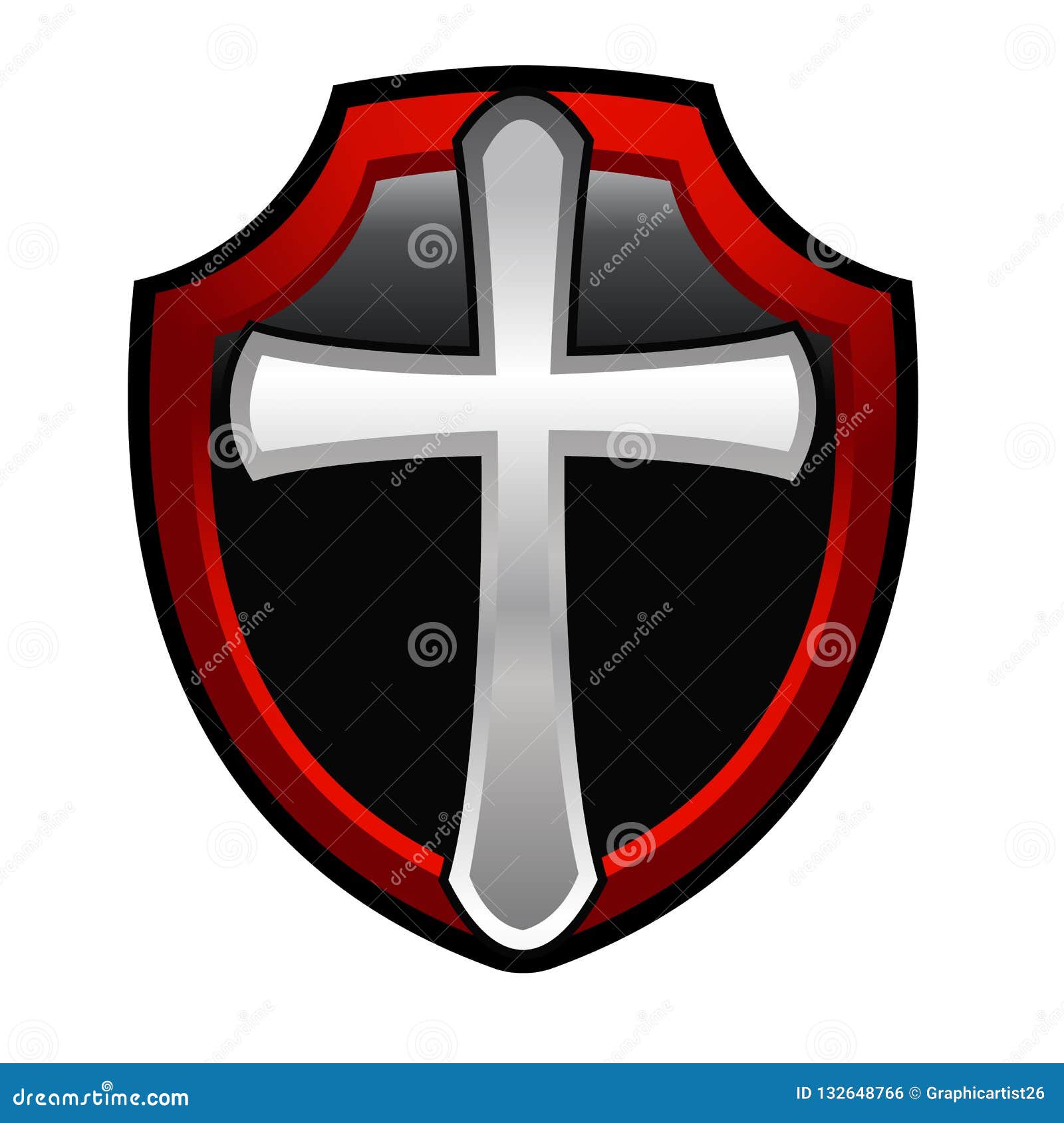 Cross Armor stock vector. Illustration of metal, shield - 132648766
