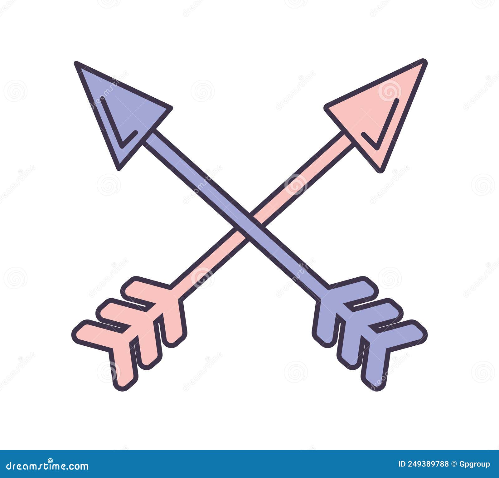 Cross arrows design stock vector. Illustration of tattoo - 249389788