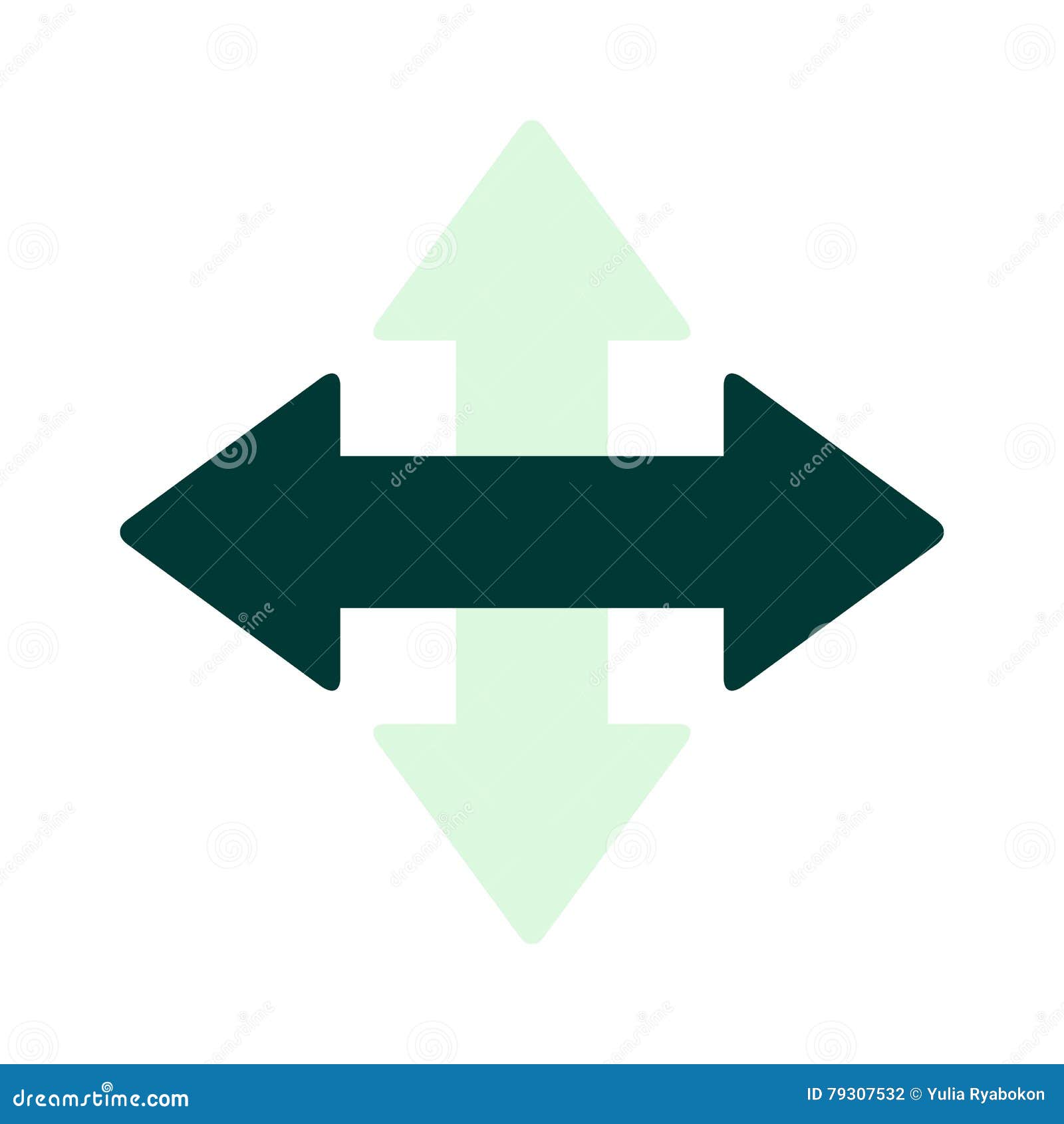 Cross arrows icon stock vector. Illustration of element - 79307532