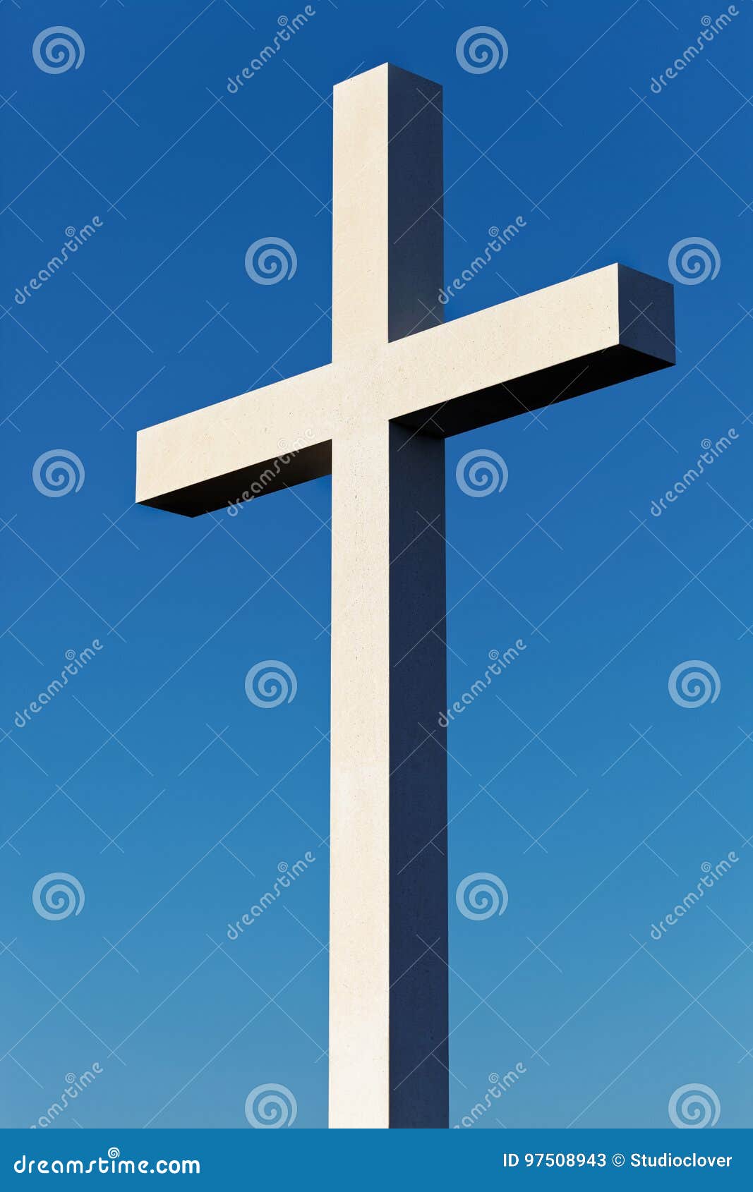 Cross As a Symbol of Christianity with Blue Sky on Background Stock ...