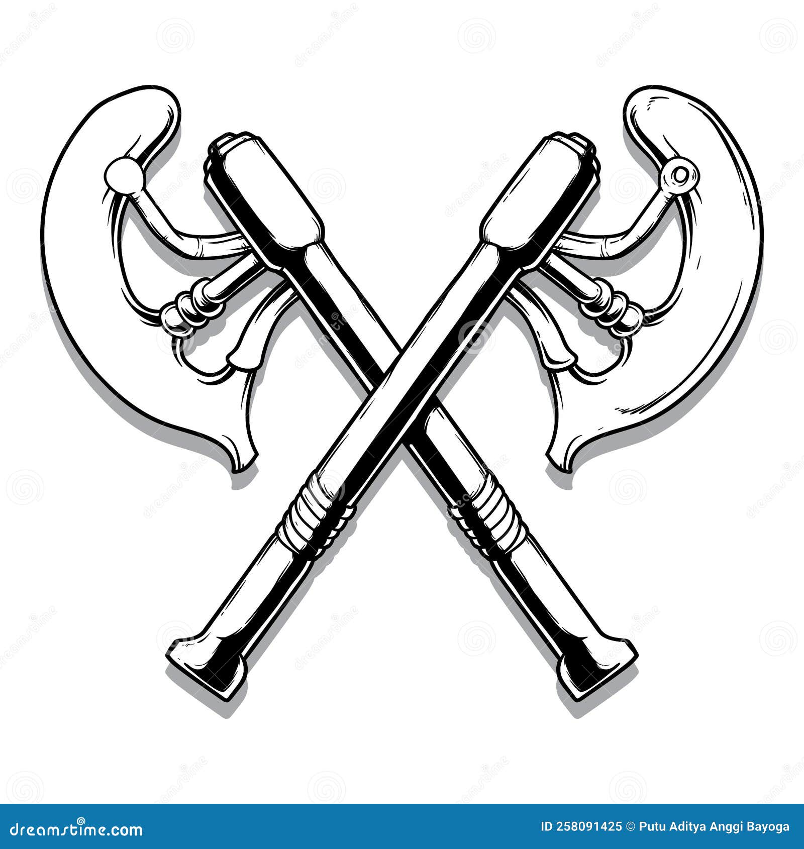 Cross Axe stock vector. Illustration of cross, vector - 258091425