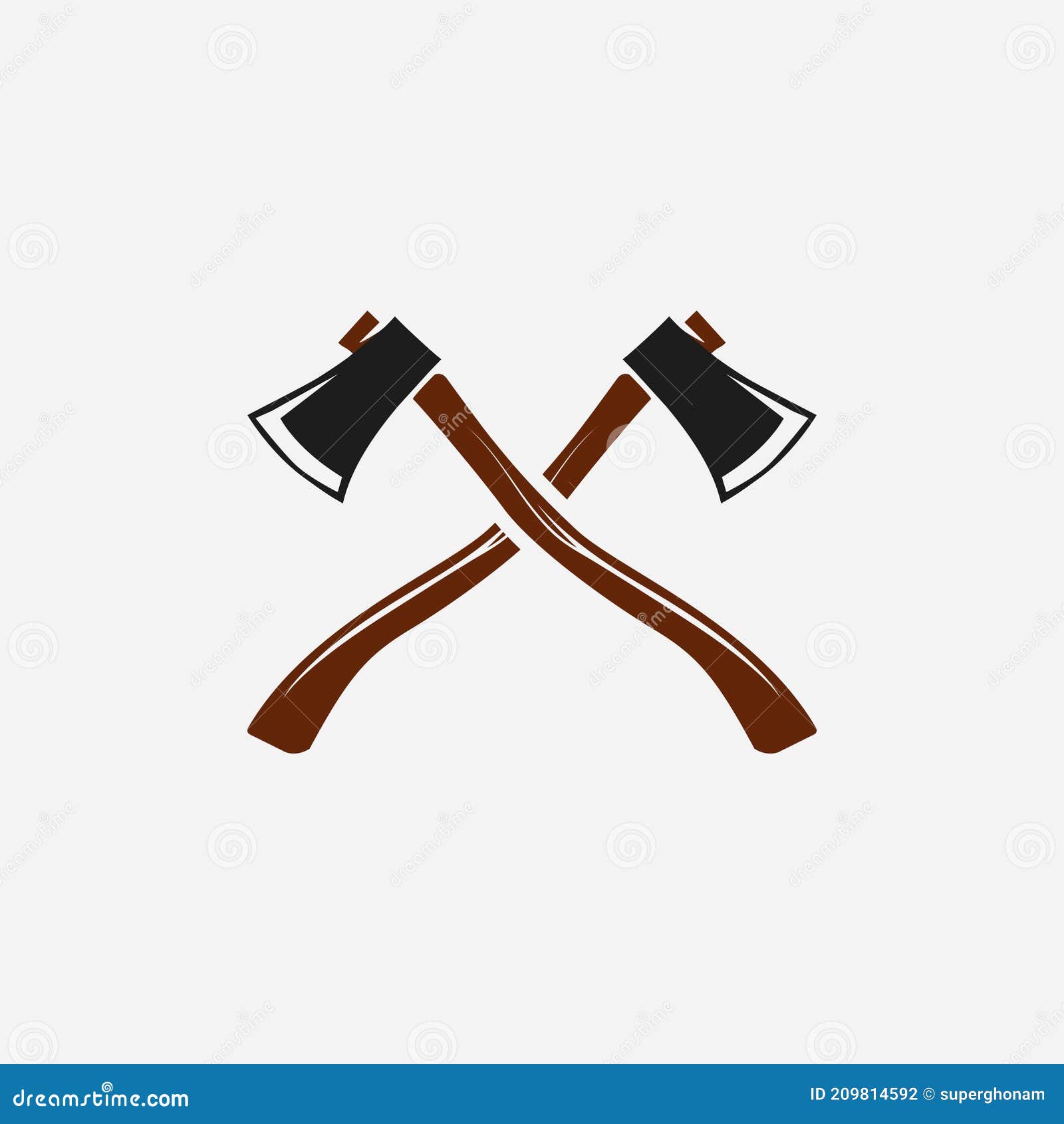 Cross Axe Symbol Logo Design Template Stock Vector - Illustration of ...