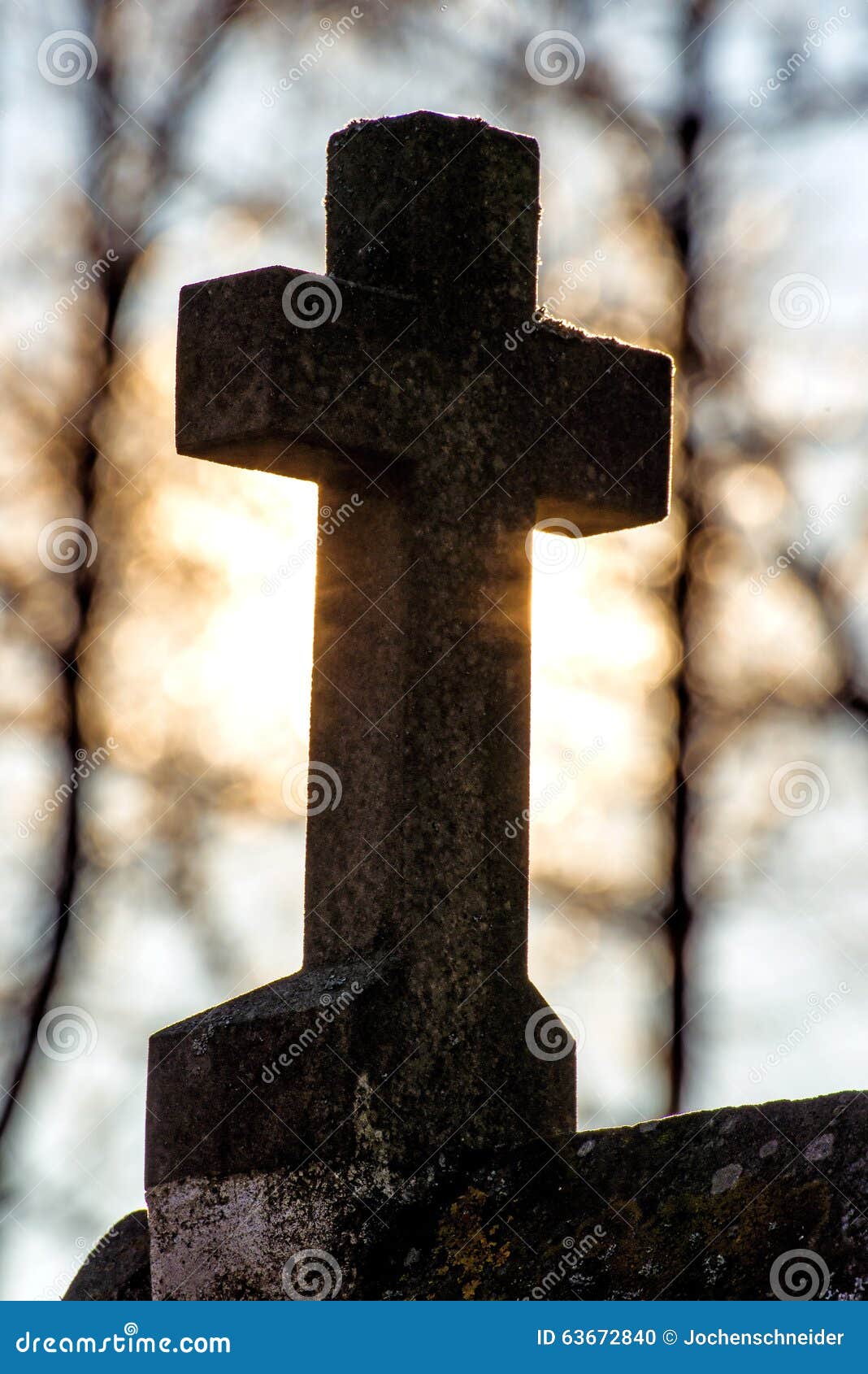 Cross in back light stock photo. Image of grow, crucifixion - 63672840