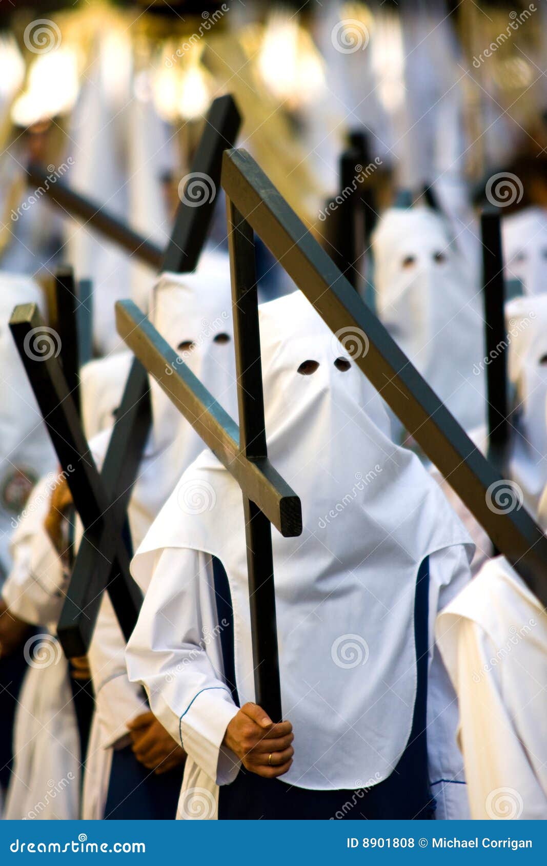 Cross Bearers in Semana Santa Procession Stock Photo - Image of ...
