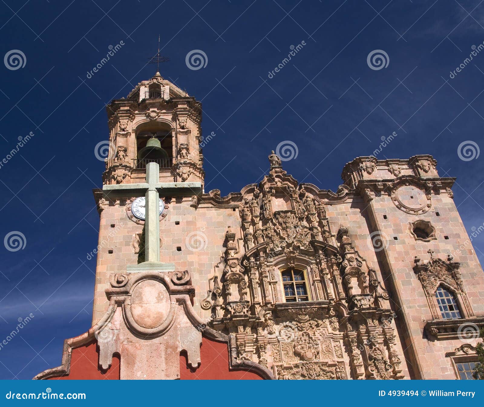 Cross Bell Steeple Church Mexico Stock Photo - Image of religious, bell ...