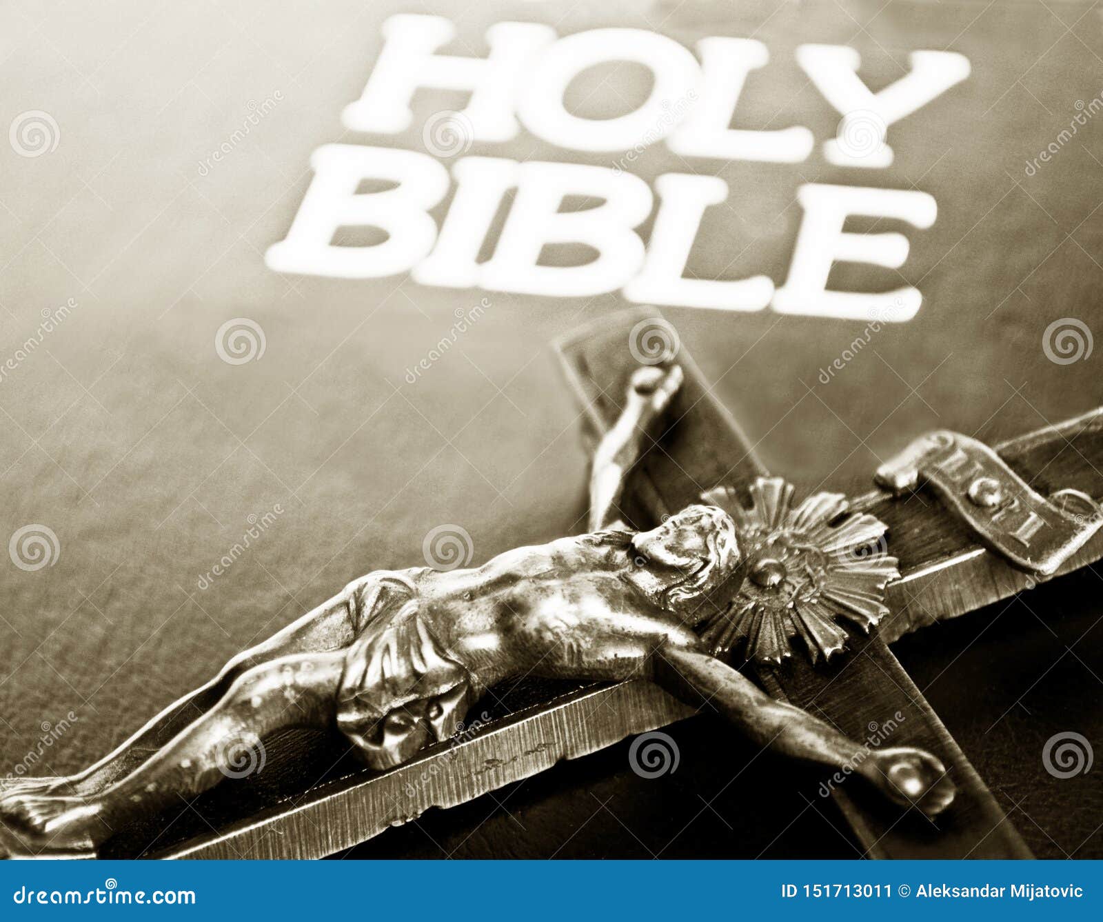 Cross on Bible stock image. Image of metal, crucifixion - 151713011