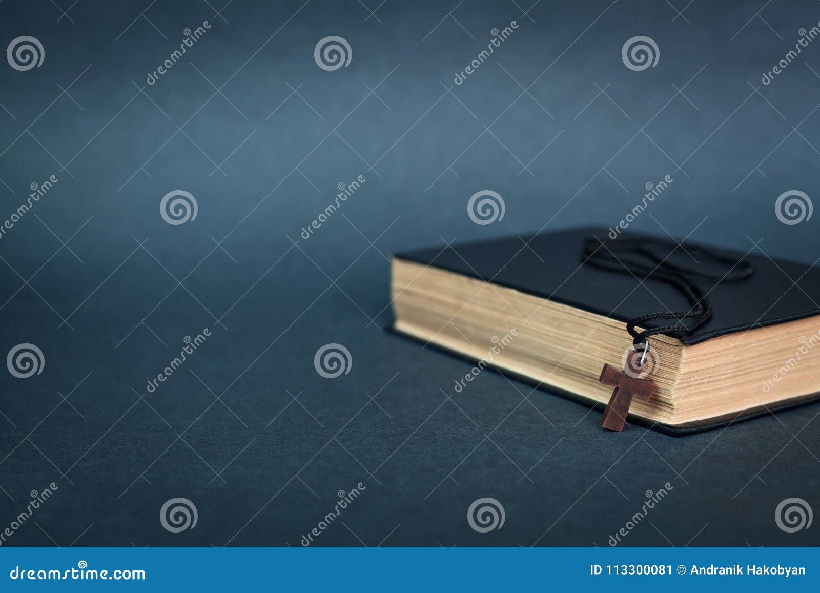 Bible on a Blue Background. Stock Image - Image of blue, knowledge ...