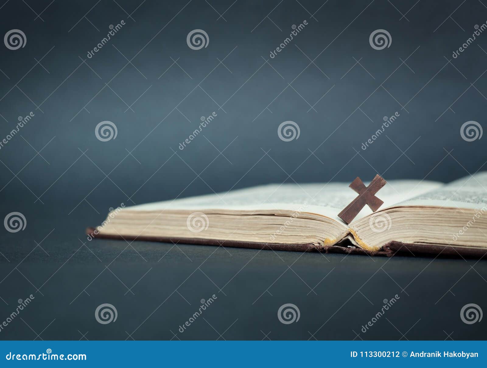 Bible on a Blue Background. Stock Photo - Image of catholic, background ...