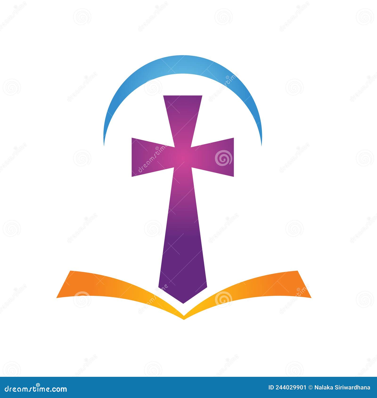 Cross with Bible Logo Icon. Stock Vector - Illustration of crosses ...