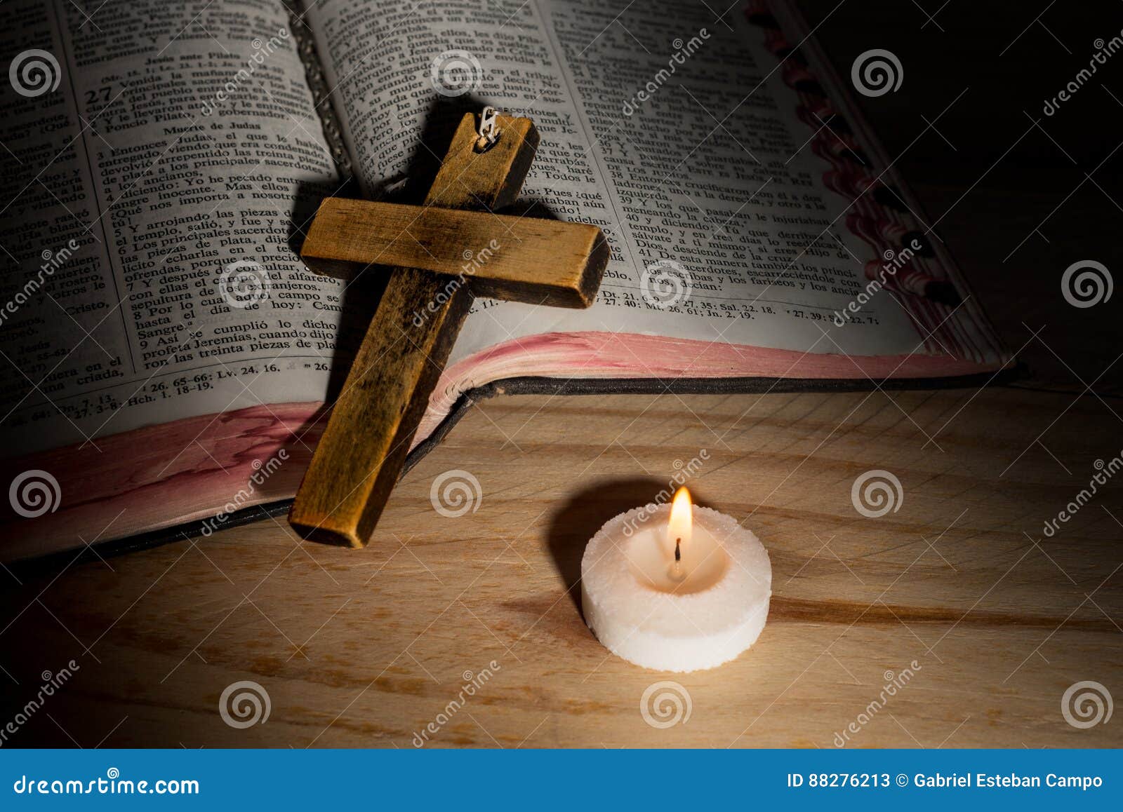 Cross on bible stock image. Image of religion, dark, bible - 88276213