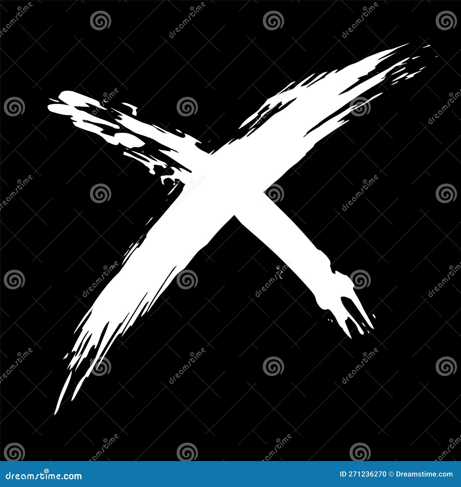 The Cross on a Black Background is Hand-drawn with a Brush. Prohibition ...