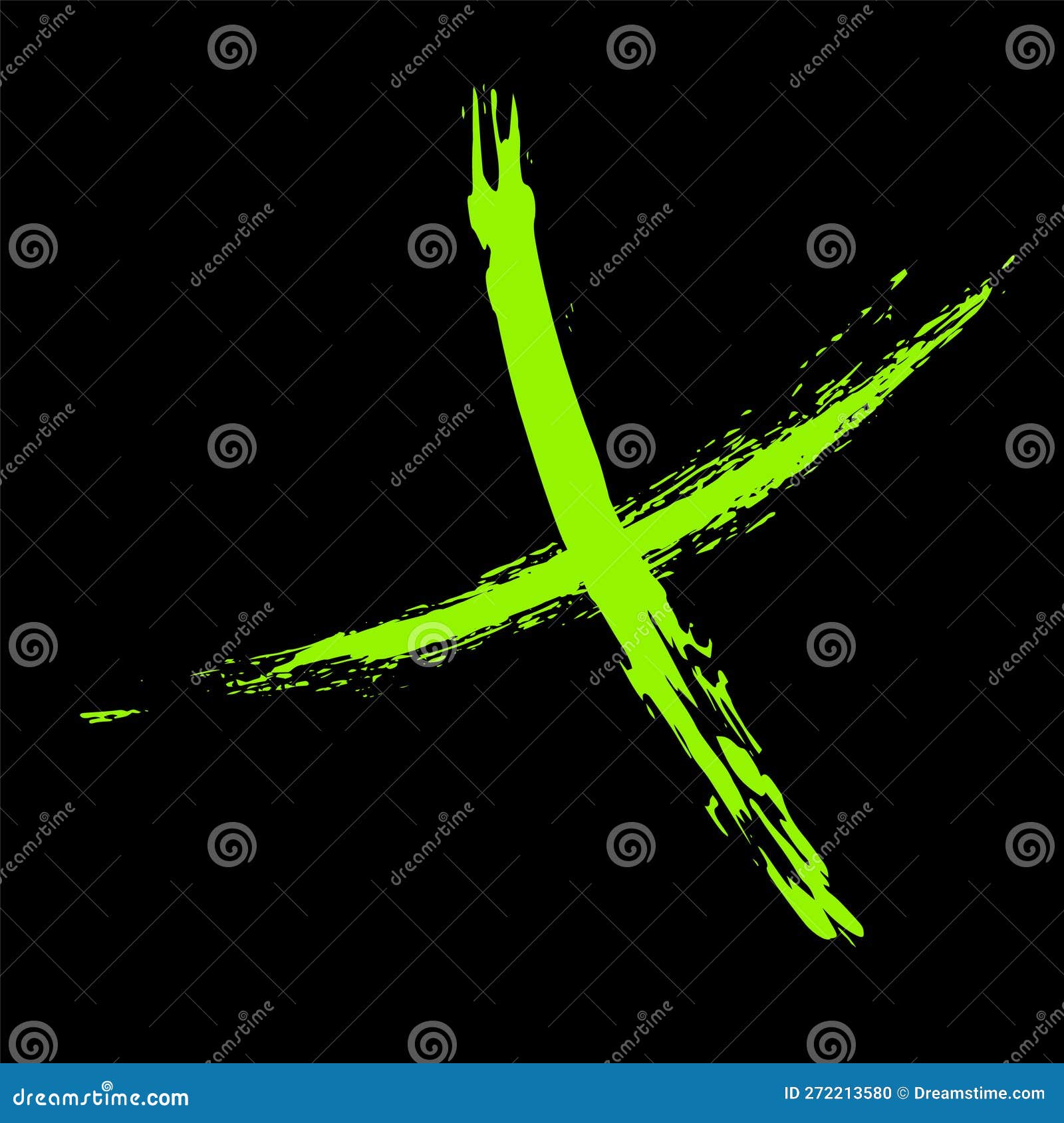 The Cross on a Black Background is Hand-drawn with a Brush. Prohibition ...