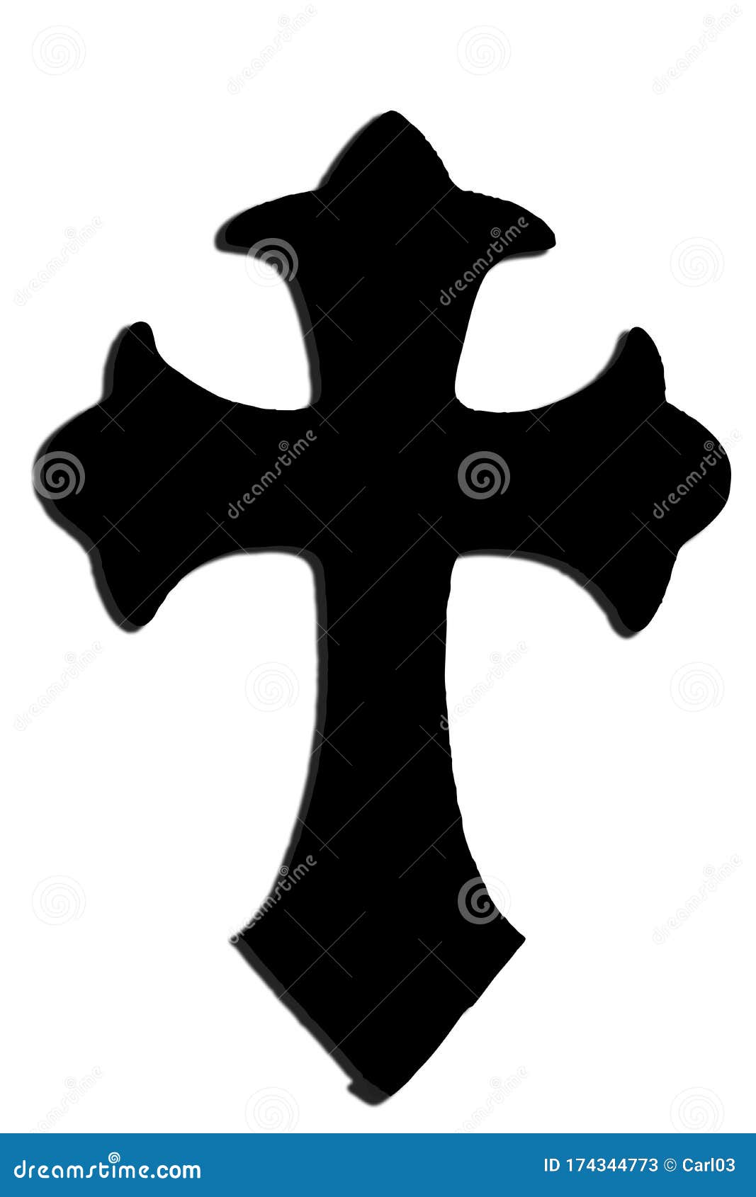 Cross Black in Color on White Background Stock Illustration ...