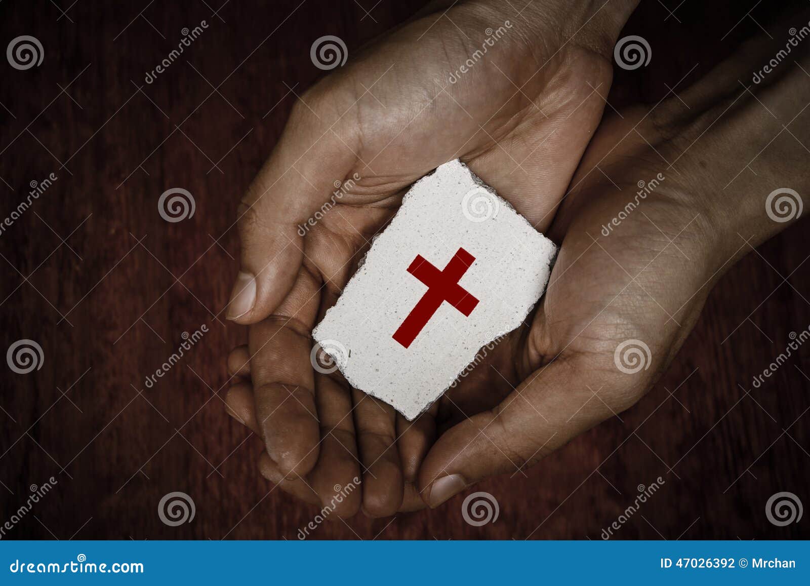Cross Block in Hands stock photo. Image of catholicism - 47026392