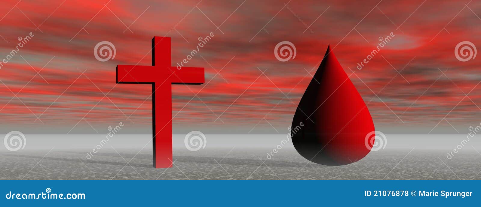 Cross and blood stock illustration. Illustration of crucifixion - 21076878