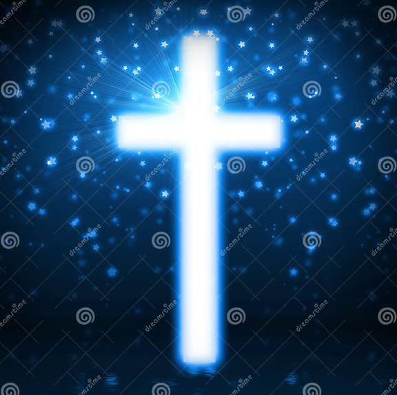 Cross on blue background stock photo. Image of crucifix - 27530682