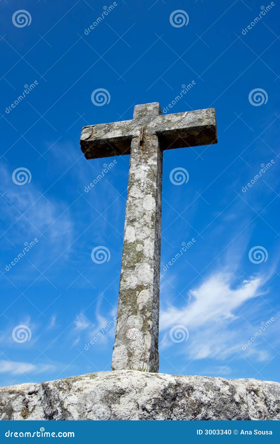 Cross in blue sky stock photo. Image of belief, faith - 3003340