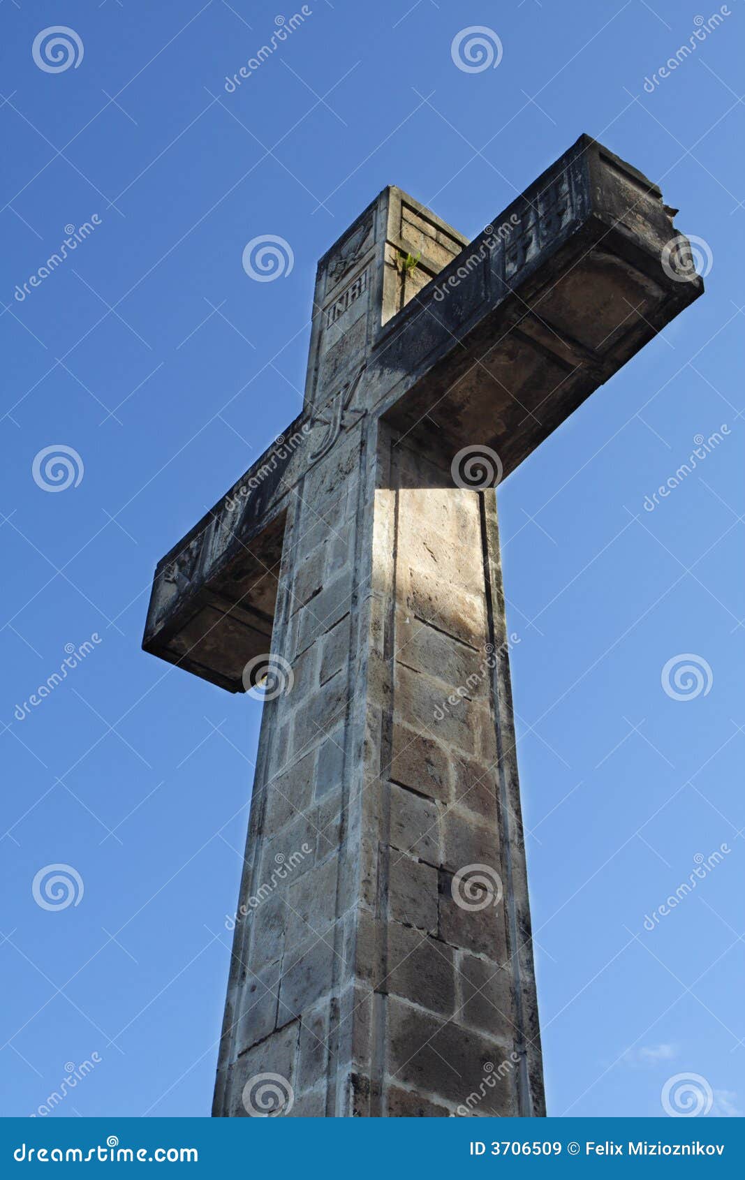 Cross on Blue Sky stock image. Image of gospel, catholicism - 3706509