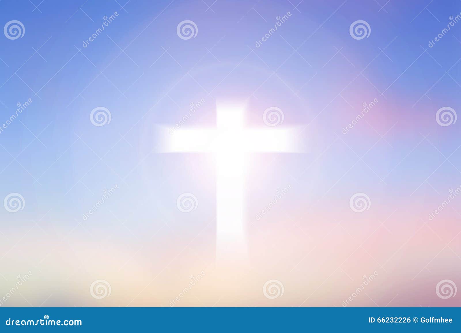 Cross Blurred on Beautiful Background. Stock Photo - Image of easter ...