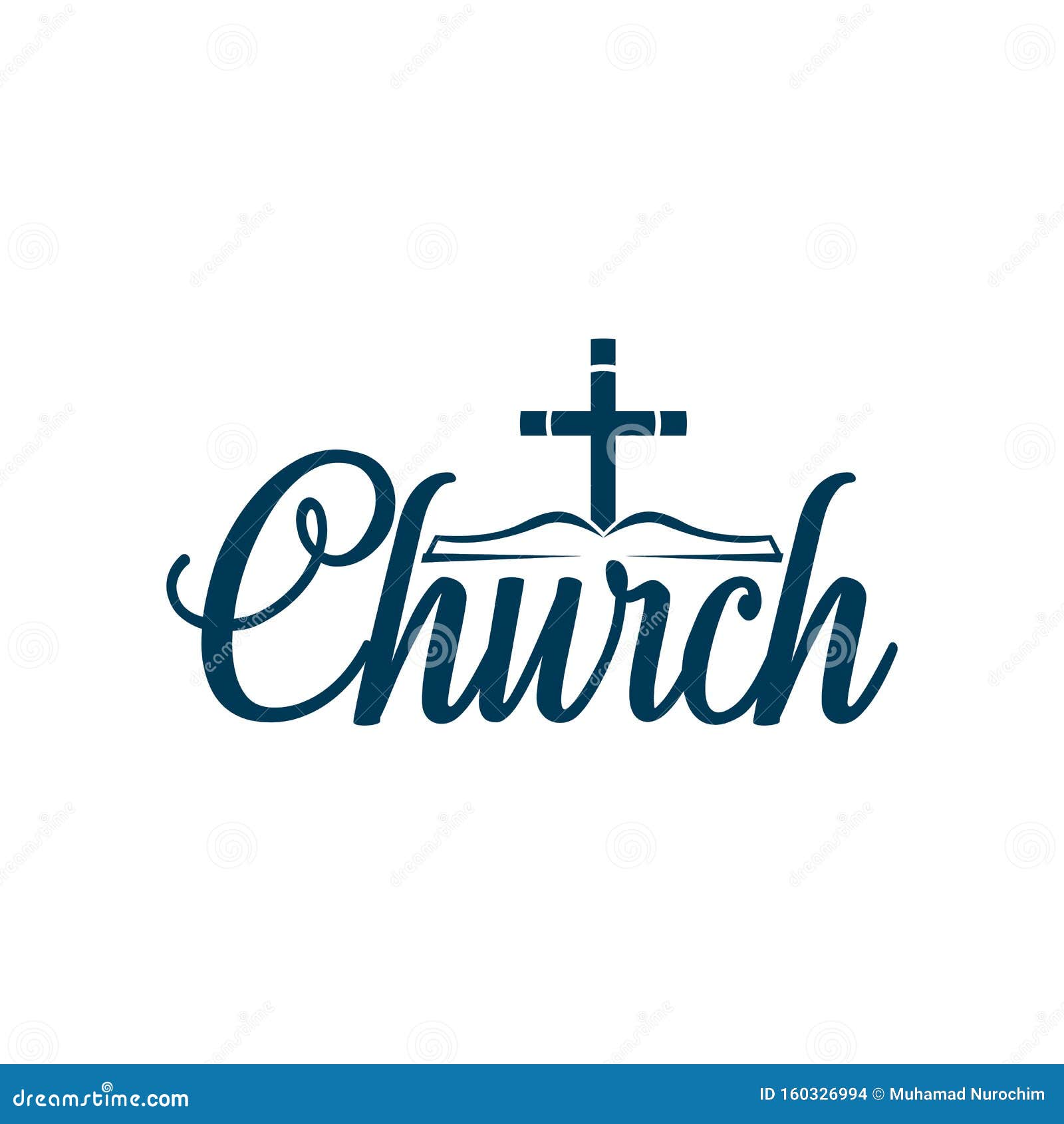 Cross with Book for Church Simple Unique Stock Vector - Illustration of ...