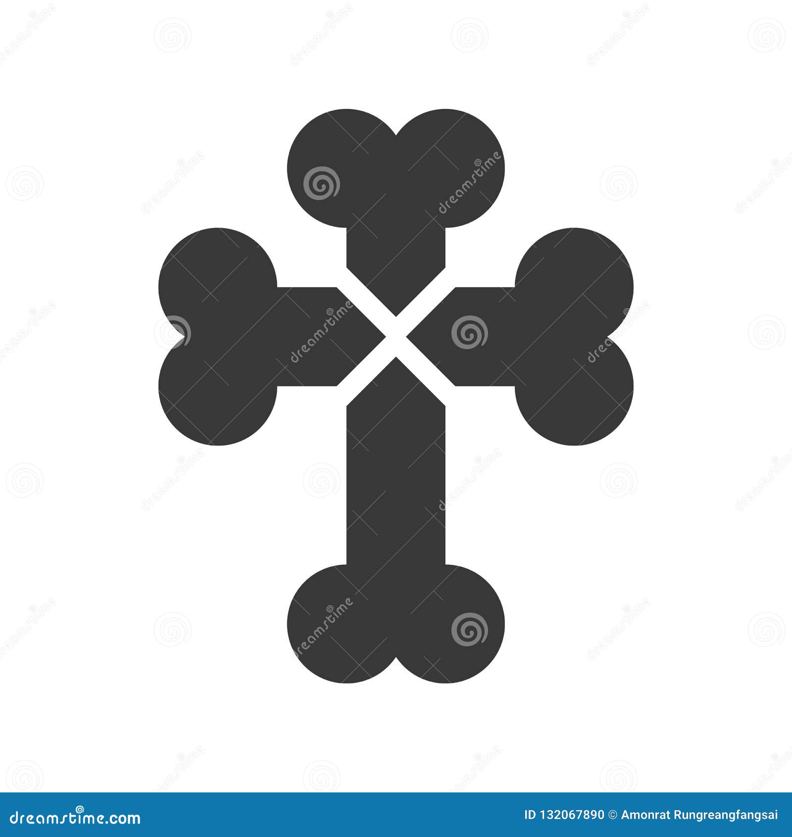 Cross Boon Icon, Halloween Related, Glyph Design Stock Vector ...