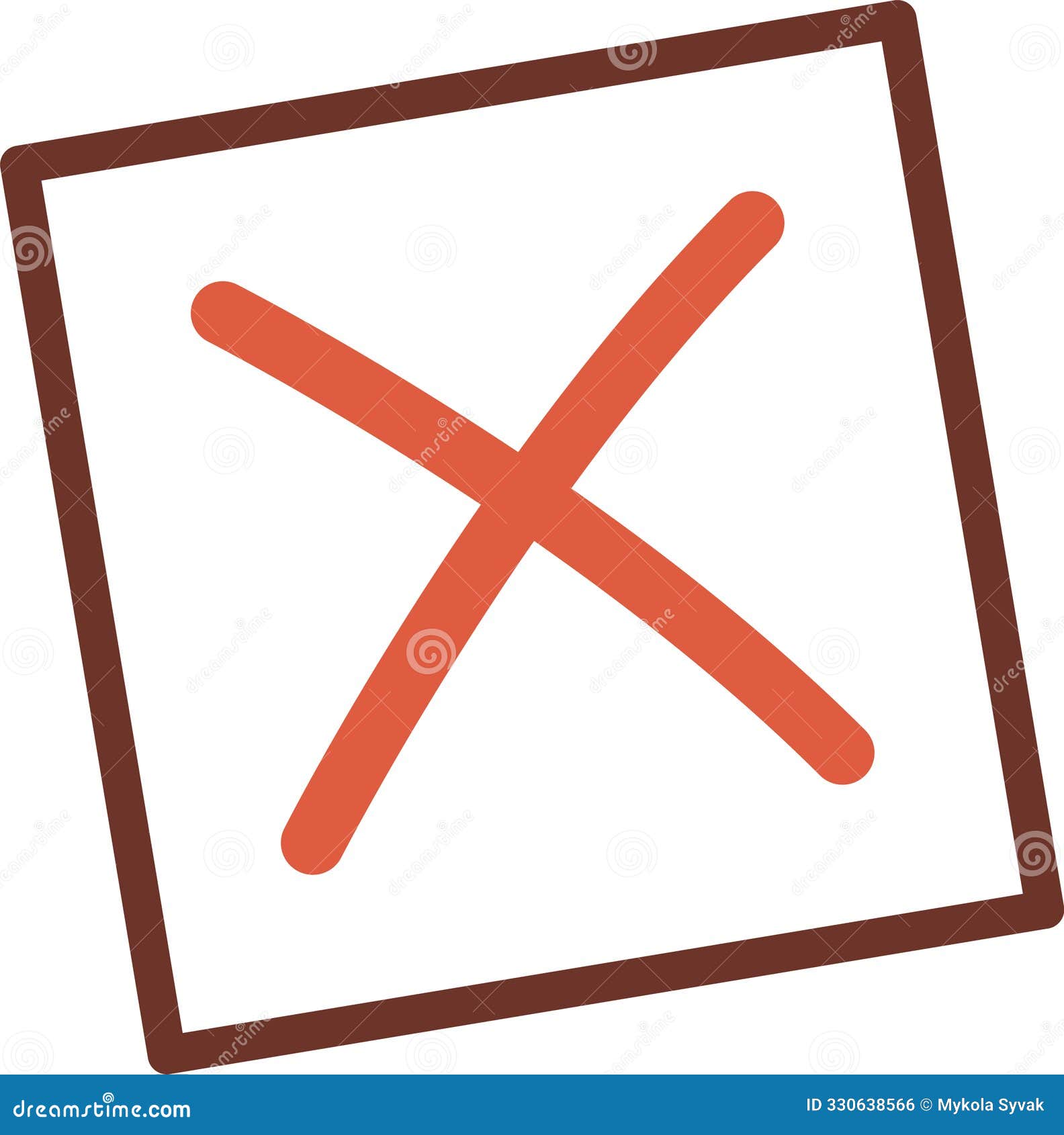 Cross Box Sign stock illustration. Illustration of right - 330638566