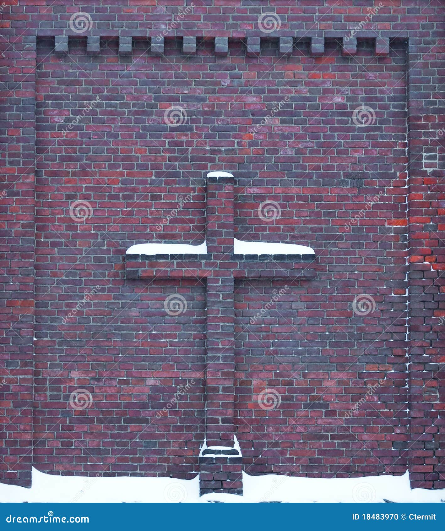 Cross In Brick Wall Royalty-Free Stock Image | CartoonDealer.com #18483970