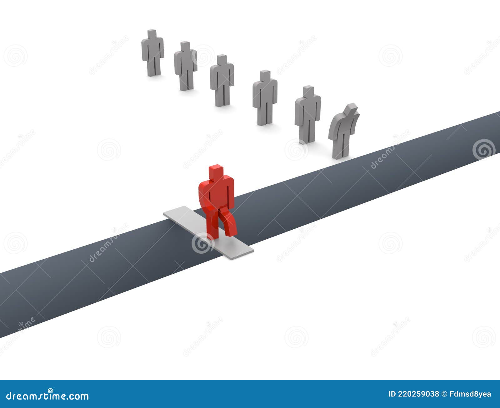 Cross the bridge stock illustration. Illustration of goal - 220259038