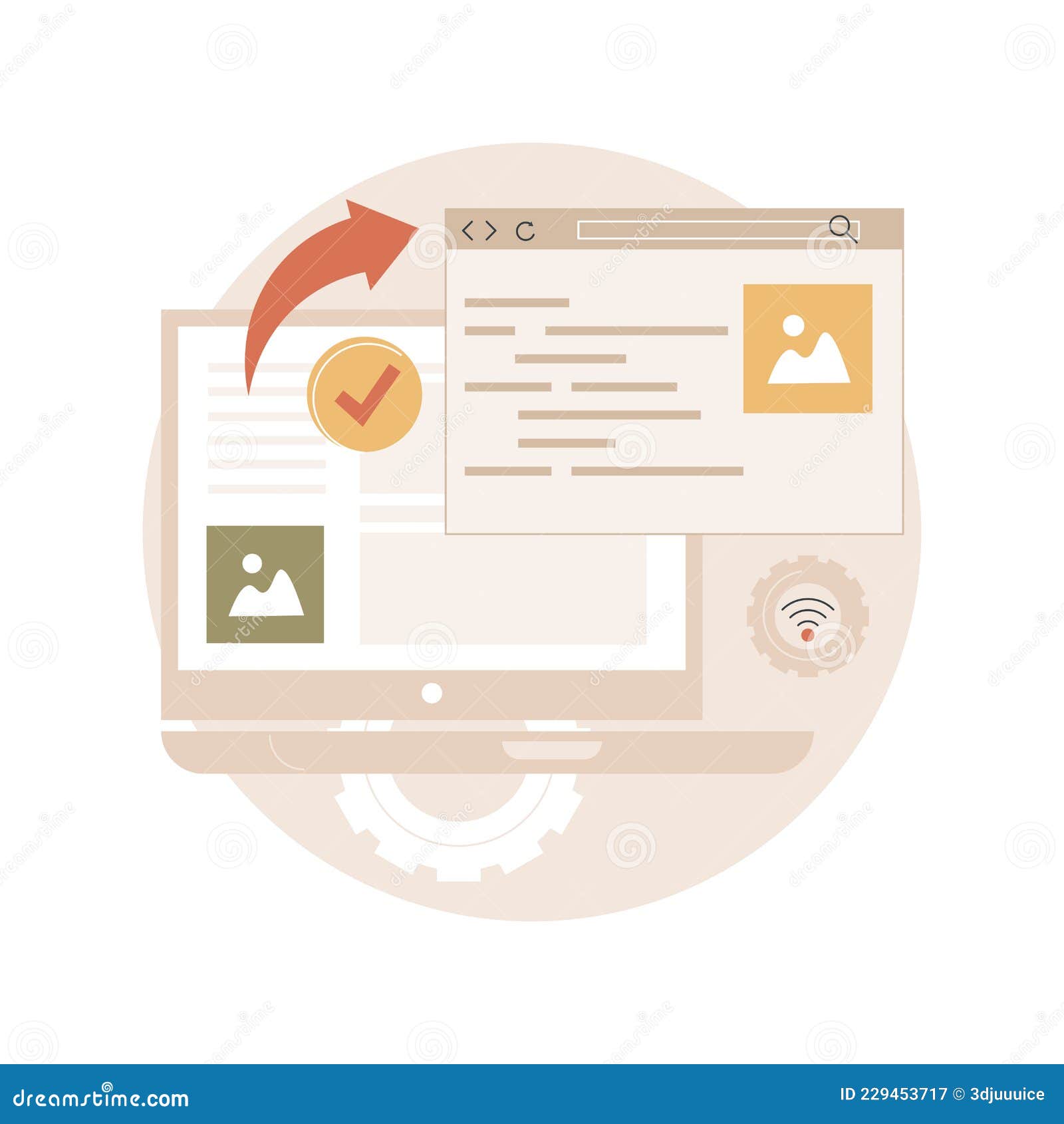 Cross-browser Compatibility Abstract Concept Vector Illustration. Stock ...