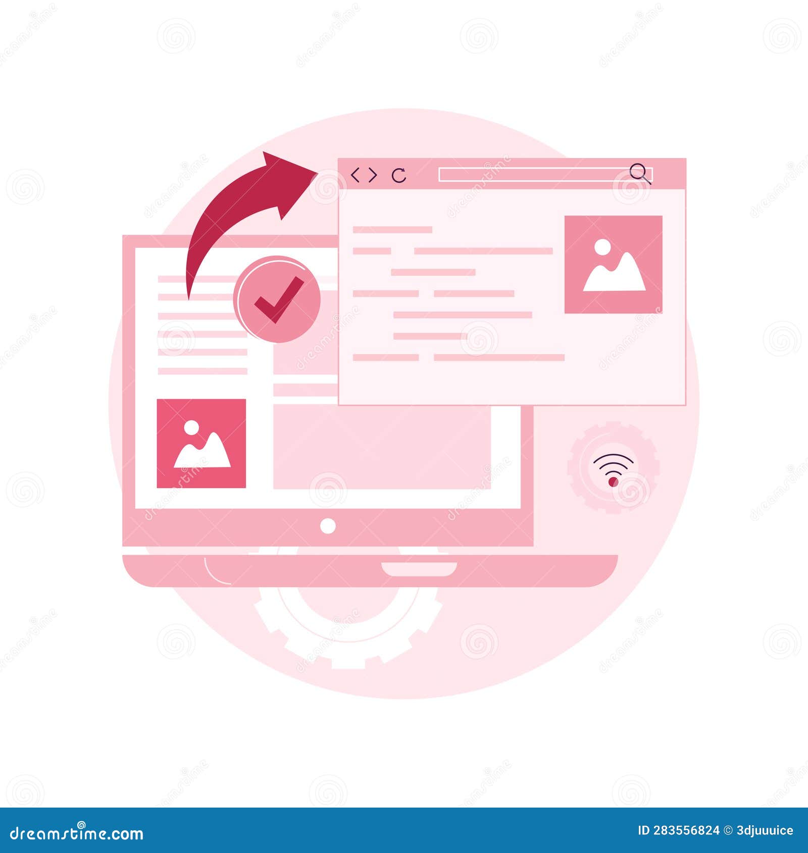Cross-browser Compatibility Abstract Concept Vector Illustration. Stock ...