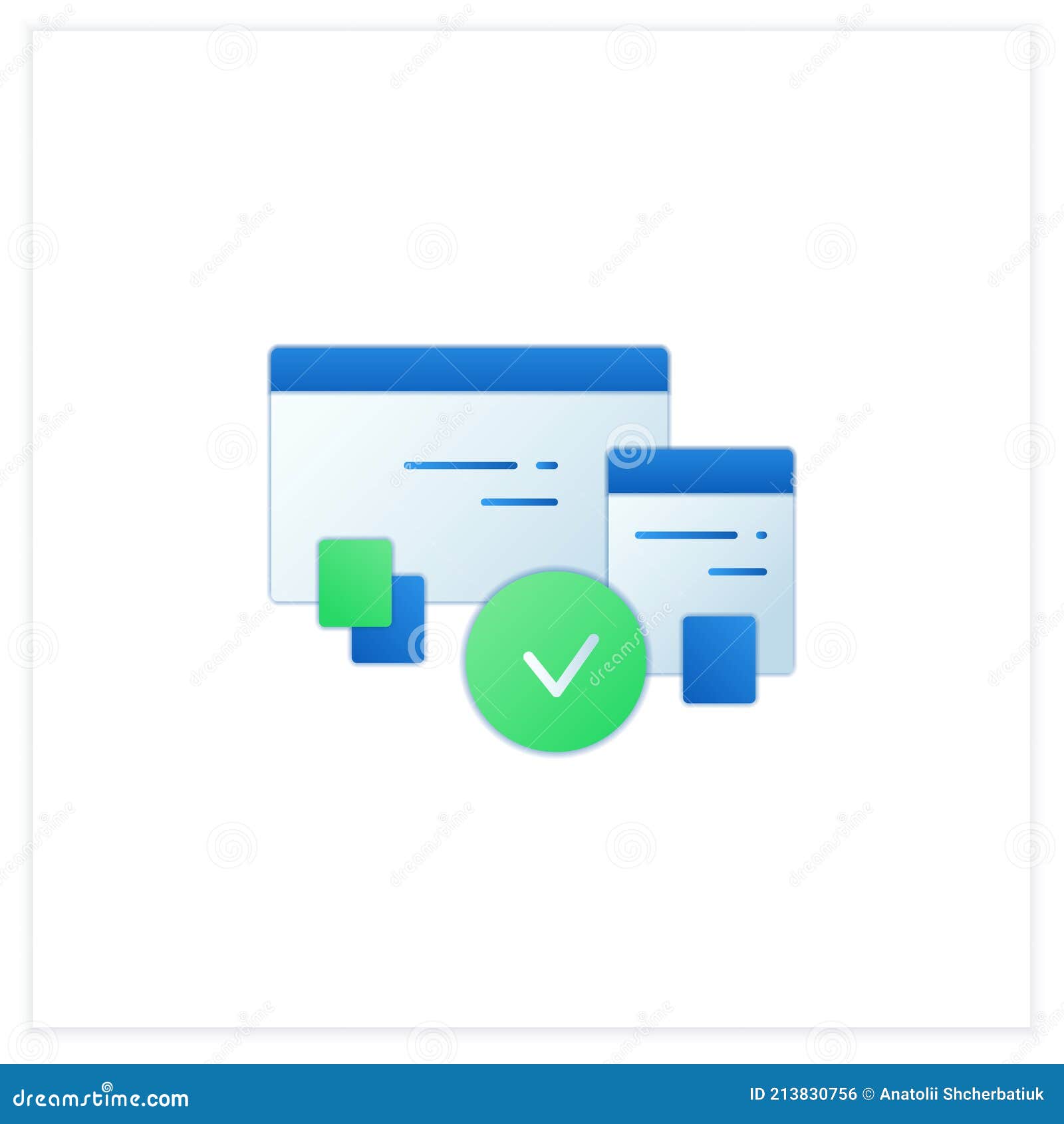 Cross-browser Compatibility App Interface Template. Vector Illustration ...