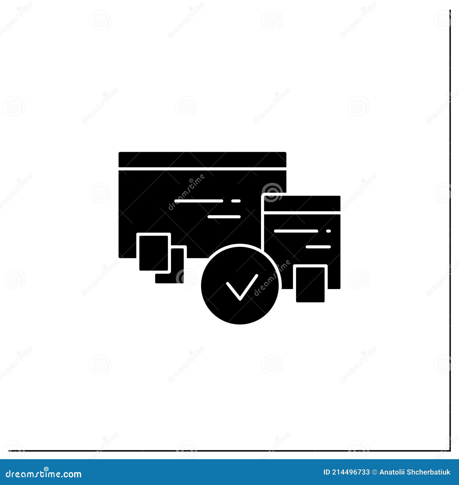 Cross Browser Compatibility Glyph Icon Stock Vector - Illustration of ...