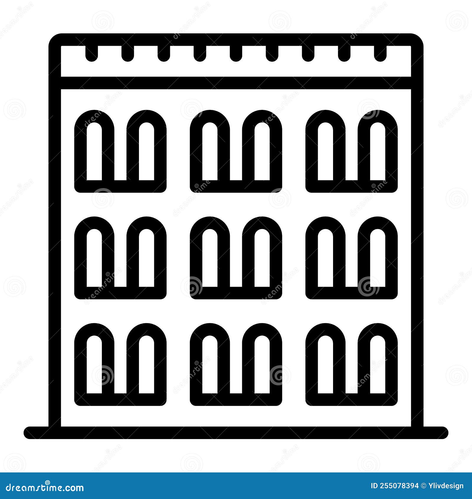 Cross Building Icon Outline Vector. Pointer Landmark Stock Vector ...