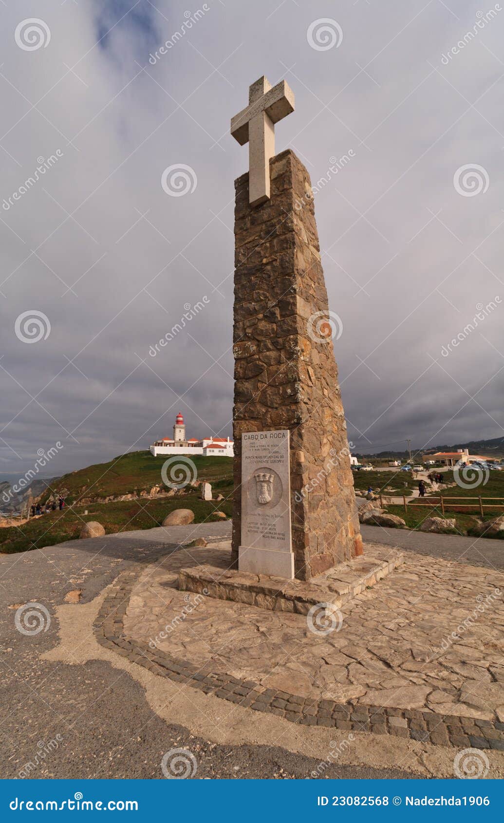 Cross in Cabo da Roca stock photo. Image of christianity - 23082568