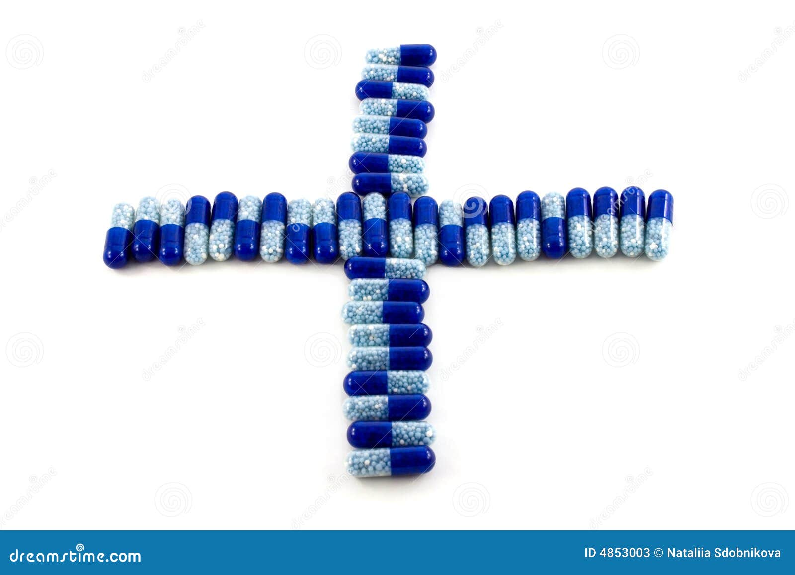 Cross of capsules stock image. Image of bottle, capsules - 4853003