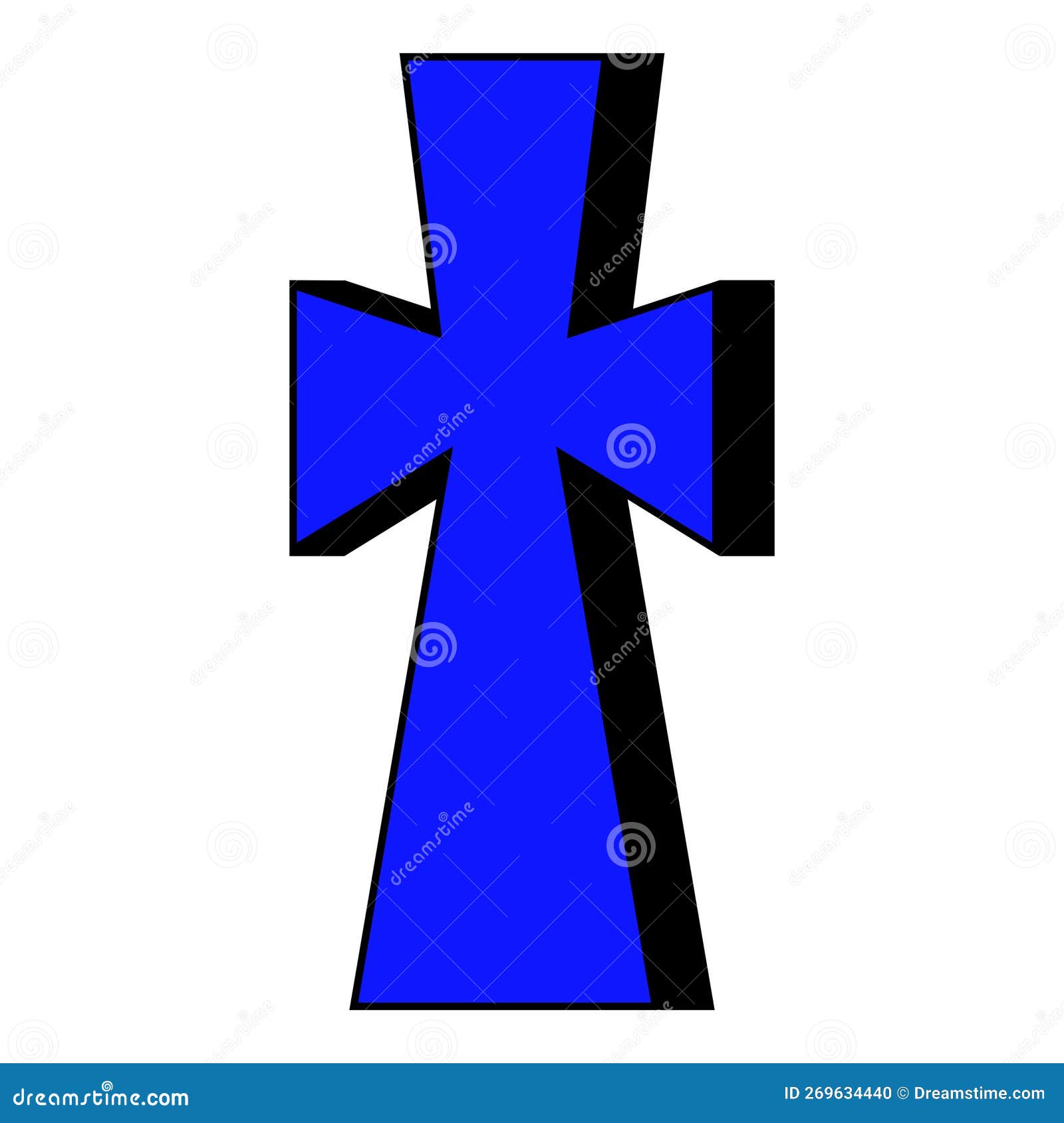 Cross stock vector. Illustration of clip, icon, catholic - 269634440