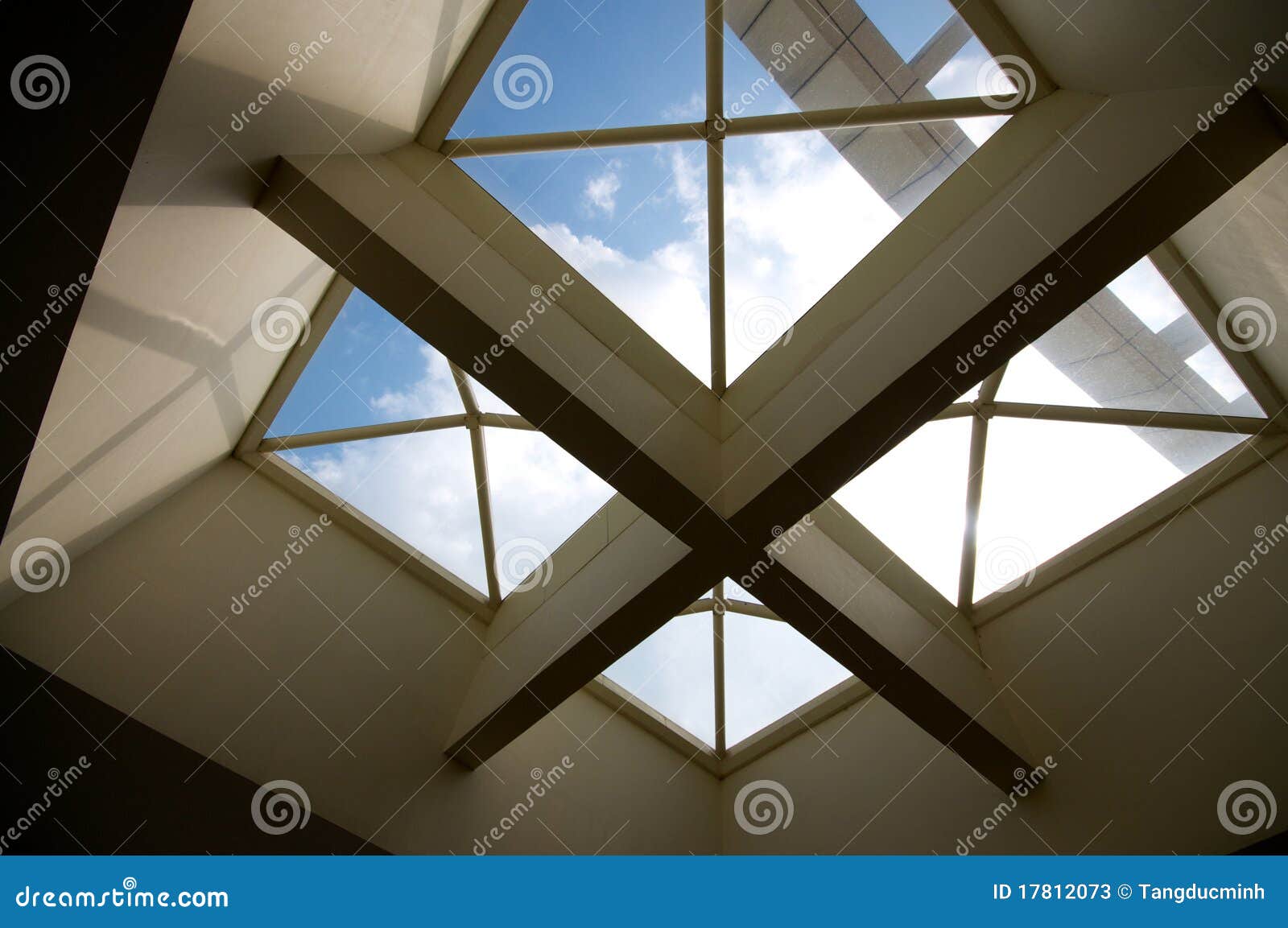 Cross ceiling windows stock image. Image of ceiling, windows - 17812073
