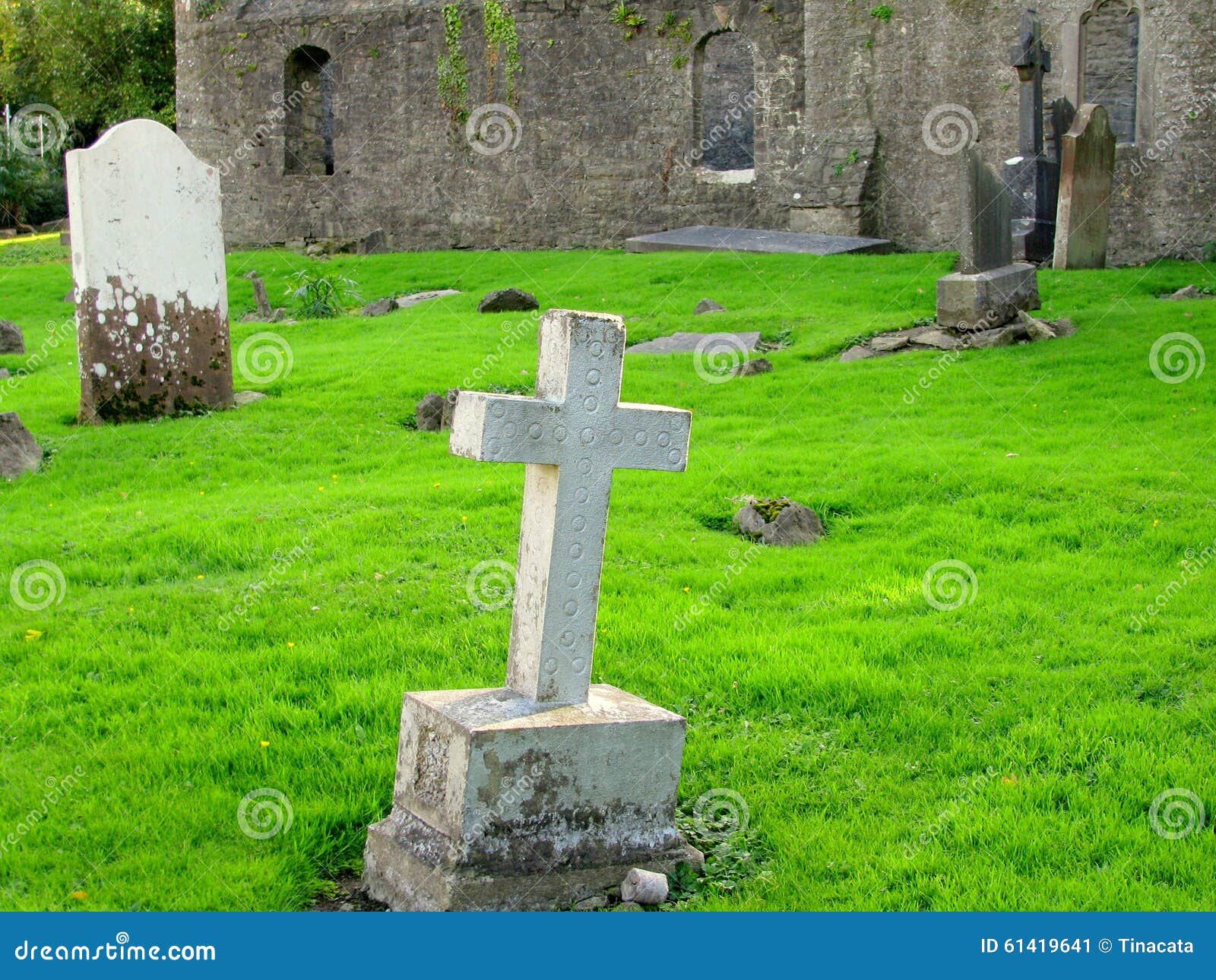 Cross in the cemetery stock image. Image of rocks, memorial - 61419641