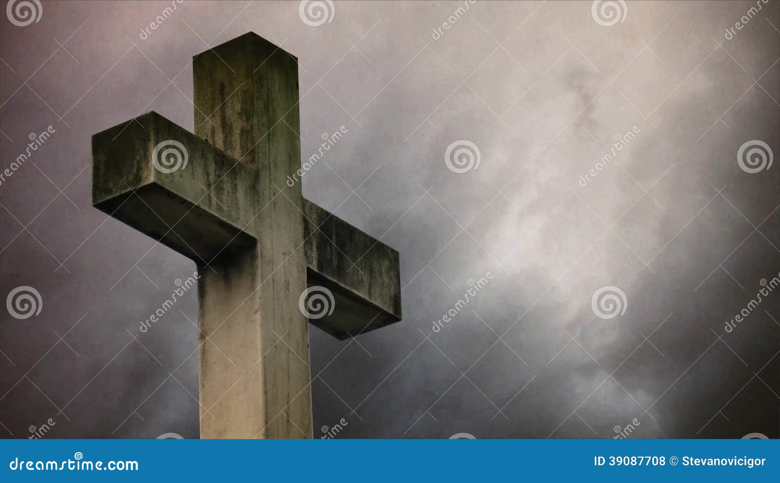 Cross on the cemetery stock footage. Video of church - 39087708