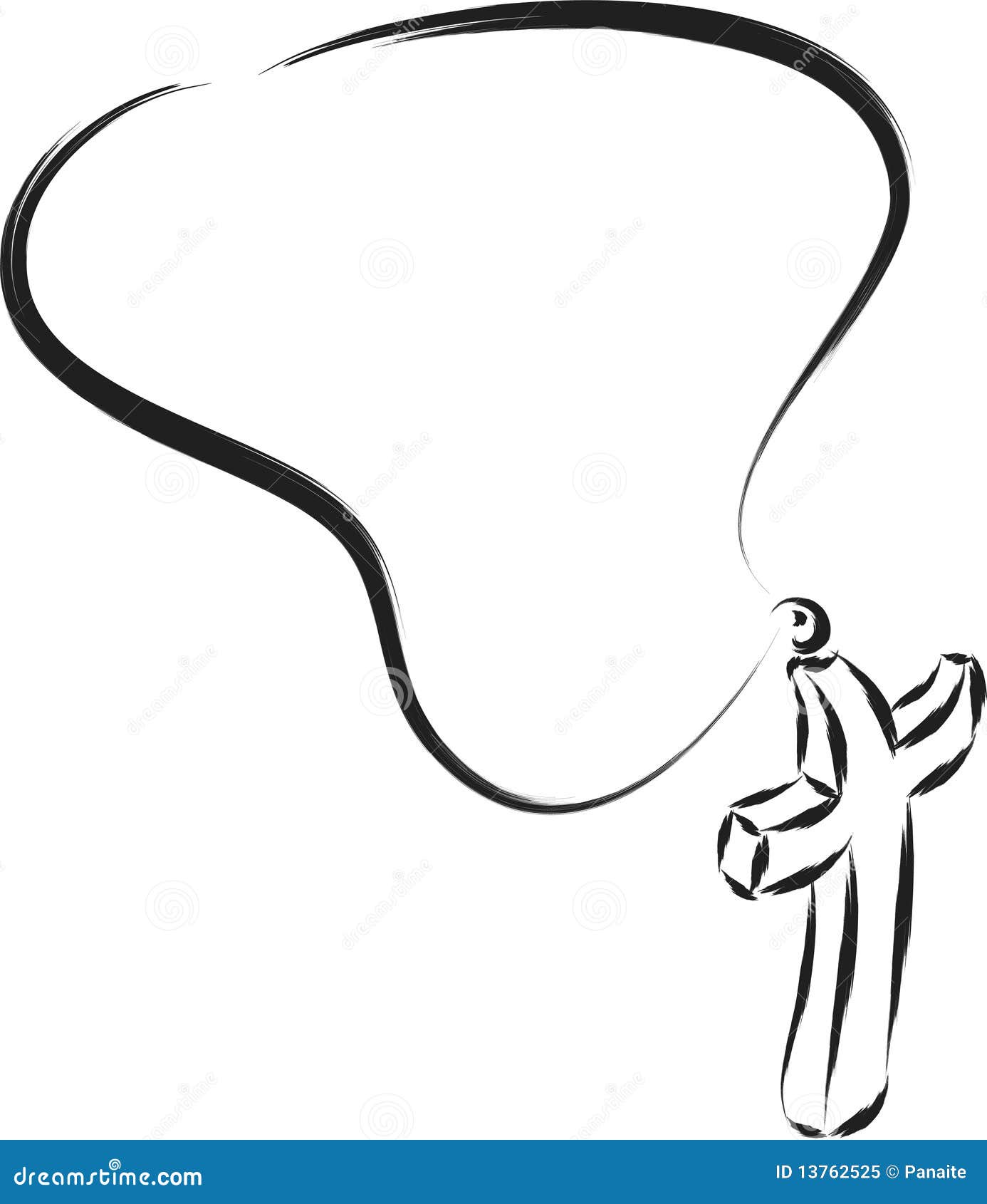 Cross and chain stock vector. Illustration of details - 13762525